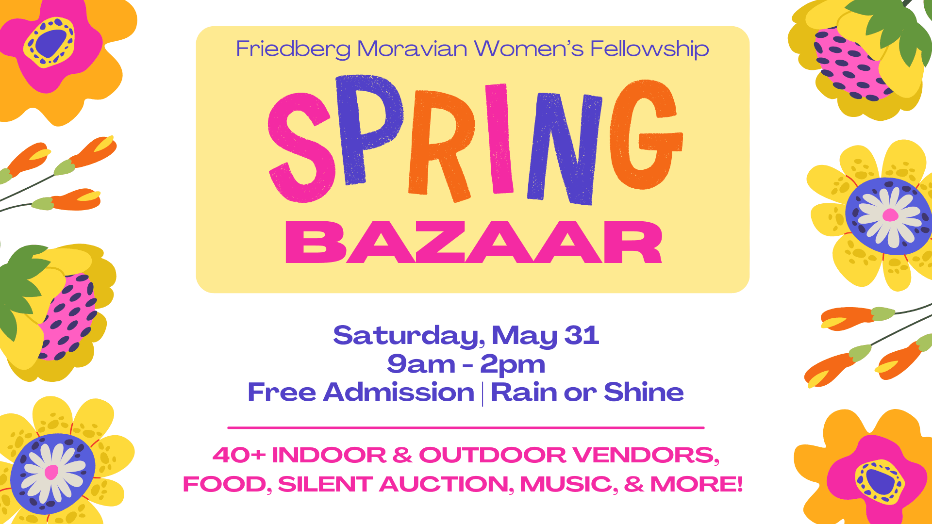 Spring Bazaar - Friedberg Moravian Church